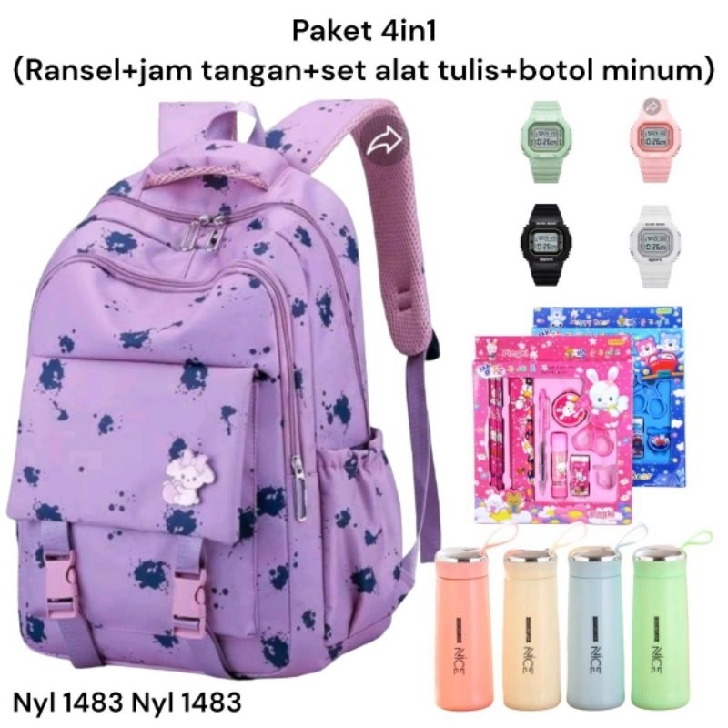 Jual Tas ransel sekolah anak perempuan tas beauty backpack fashion korea untuk anak SD SMP ...