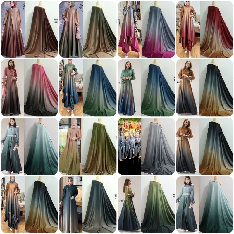 Jual Kain gradasi silk | kain armany warna | kain polos | kain meteran ...