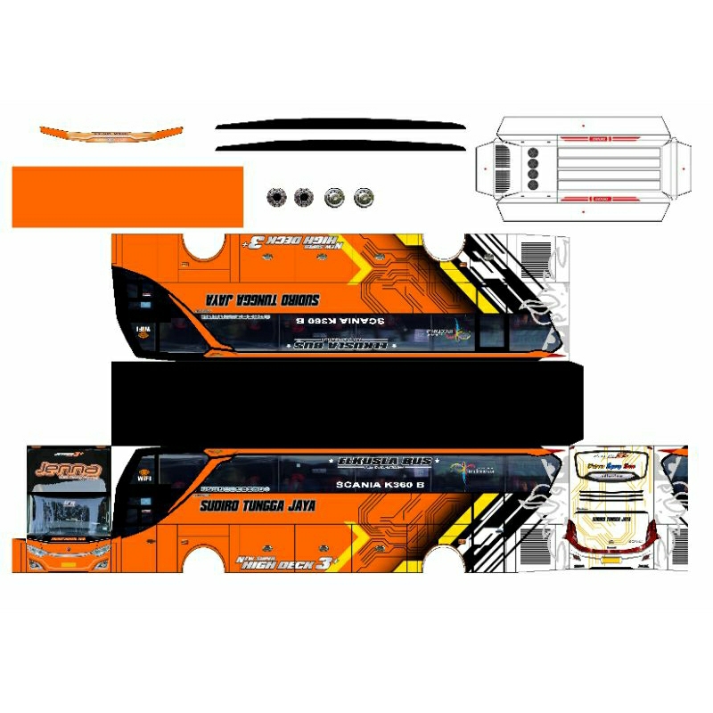 Jual LEMBARAN POLA MINIATUR BUS STJ 1/50 PAPERBUS PAPERCRAFT | tuku ...