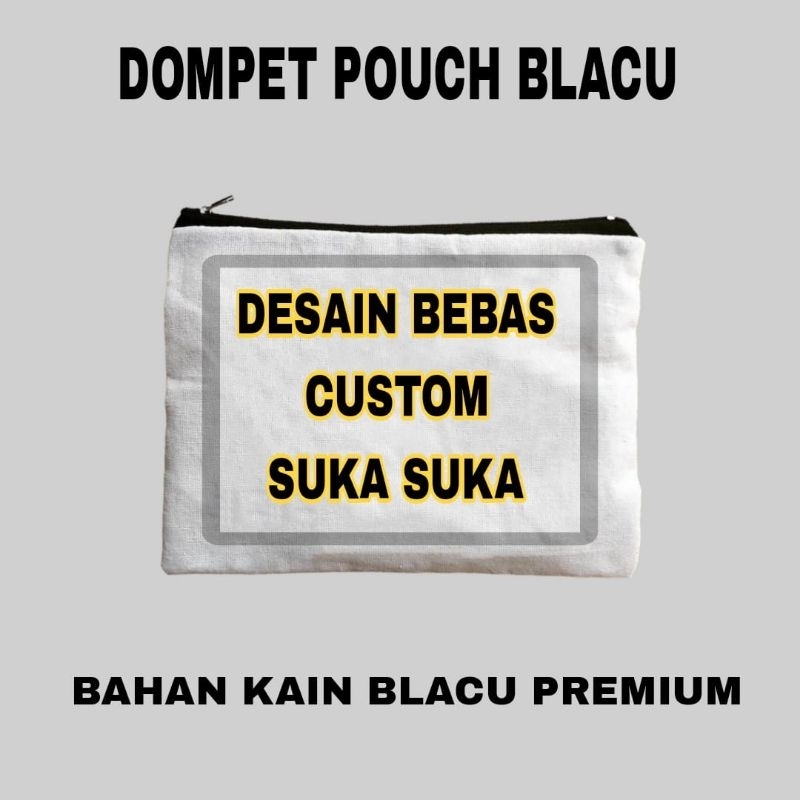 Jual DOMPET POUCH BLACU CUSTOM / KOTAK PENSIL | Shopee Indonesia