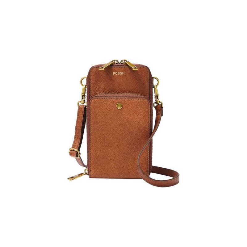 Jual tas handphone fossill sofia phone crossbody brown | Shopee Indonesia