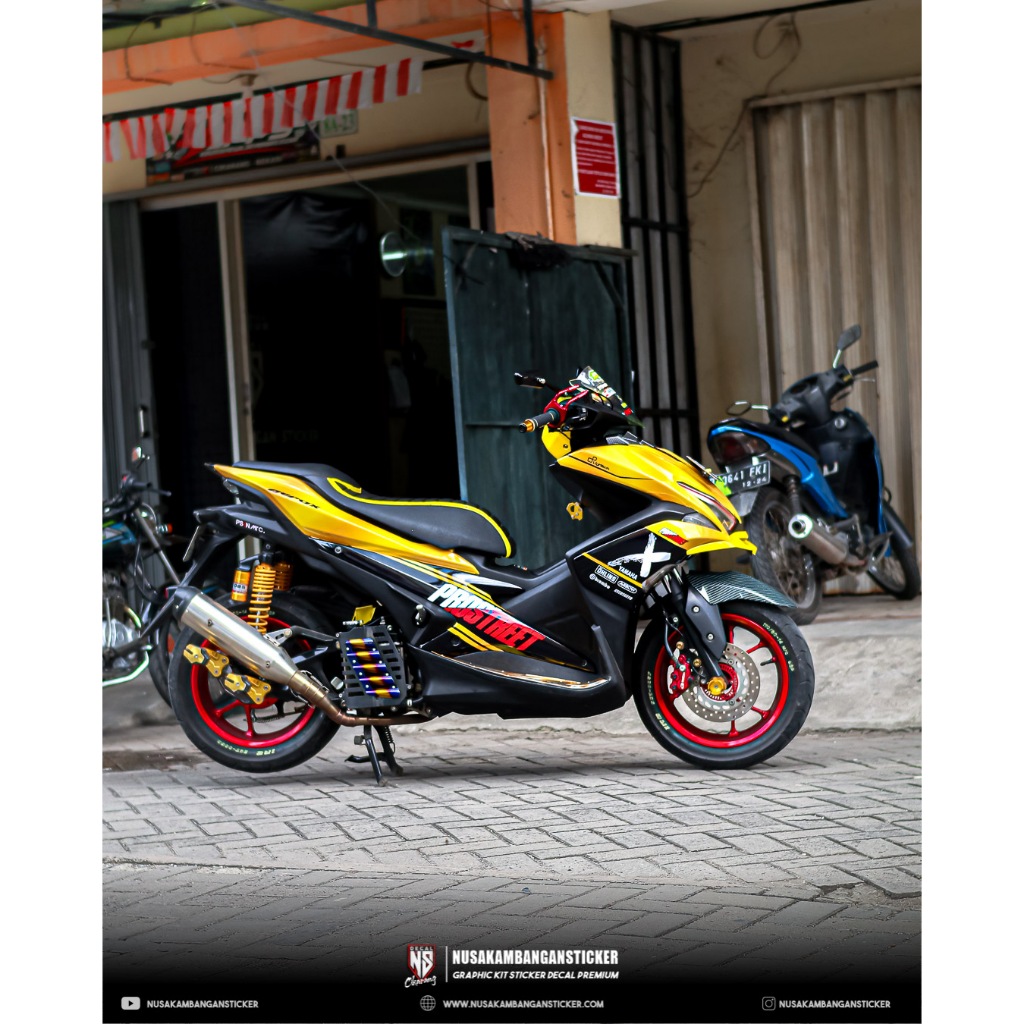 Jual DECAL STIKER AEROX KUNING PROSTREET FULLBODY | Shopee Indonesia