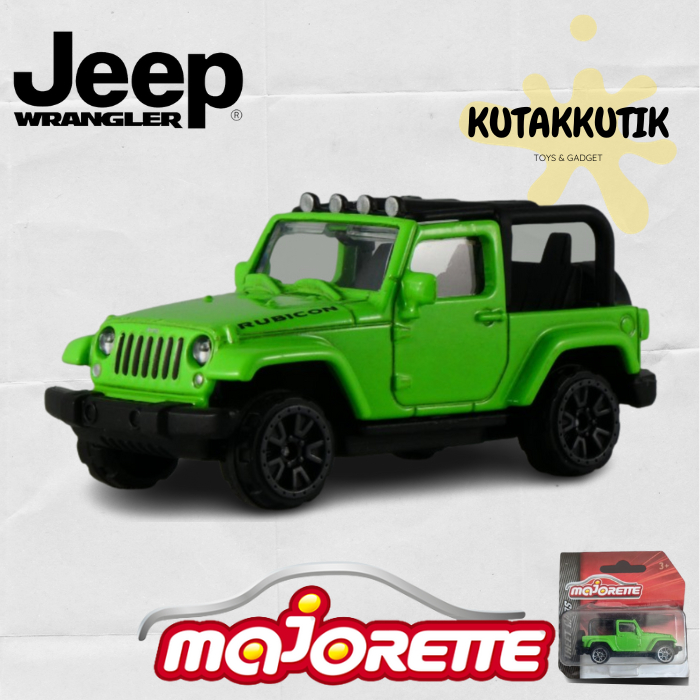 Jual Mainan Mobil Jip Majorette Jeep Wrangler Rubicon Hijau Atap ...