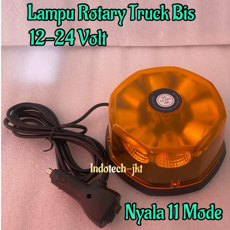 Jual LED Beacon Rotary Forklift Volvo Alat Berat Kuning 12V 24V Nyala ...