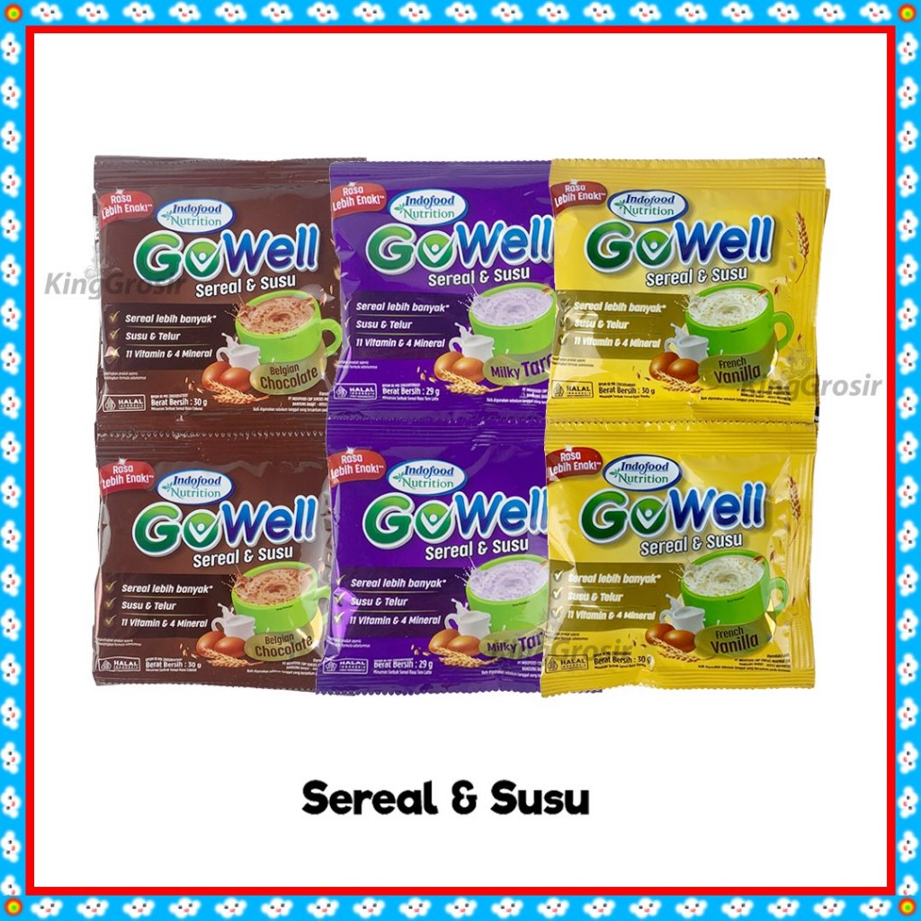 Jual GoWell Sereal dan Susu Kemasan Renceng / Sereal Sarapan Untuk Anak ...