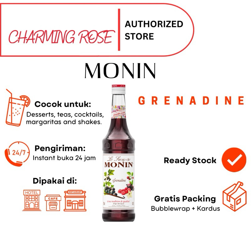 Jual Monin Grenadine Syrup 700ml Sirup Minuman | Shopee Indonesia