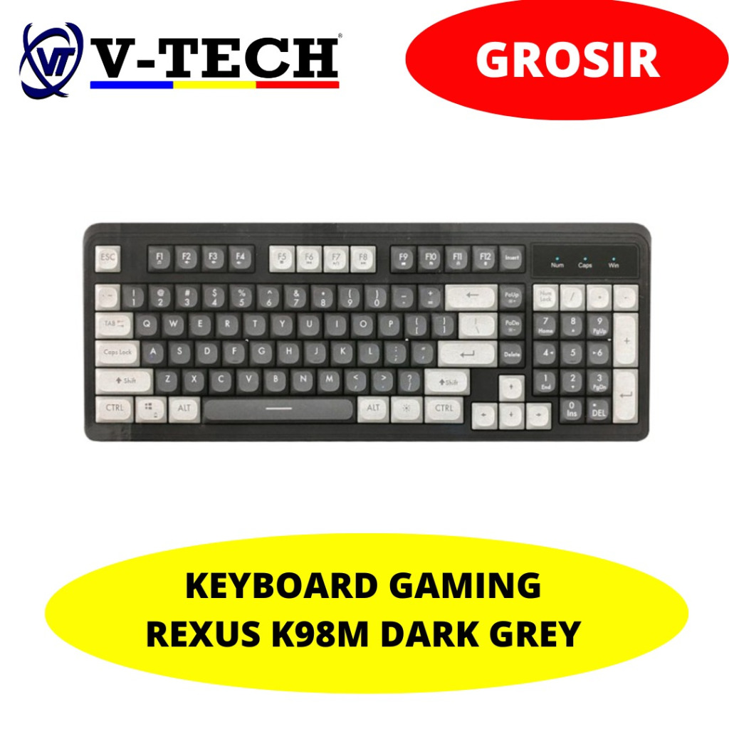 Jual KEYBOARD GAMING REXUS K98M DARK GREY | Shopee Indonesia