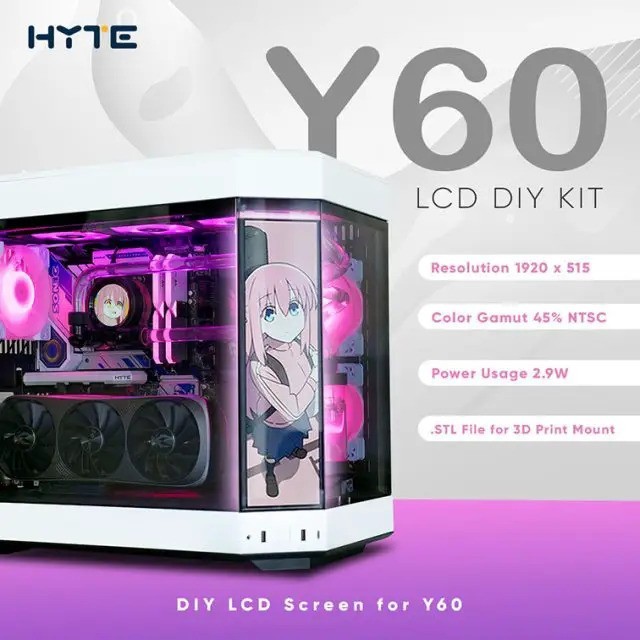 Jual HYTE Y60 LCD DIY Kit - LCD Screen For Y60 | Shopee Indonesia