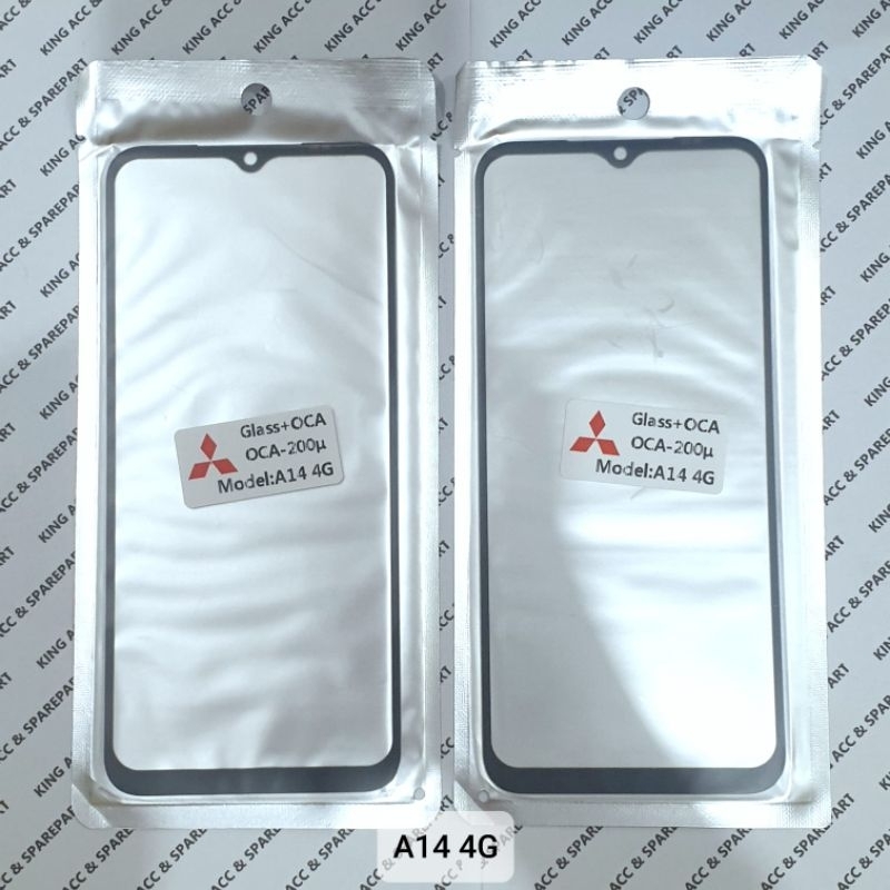 Jual KACA GLASS LCD + LEM OCA SAMSUNG GALAXY A14 / A145F / A145P / A14 5G / A146B BLACK | Shopee ...