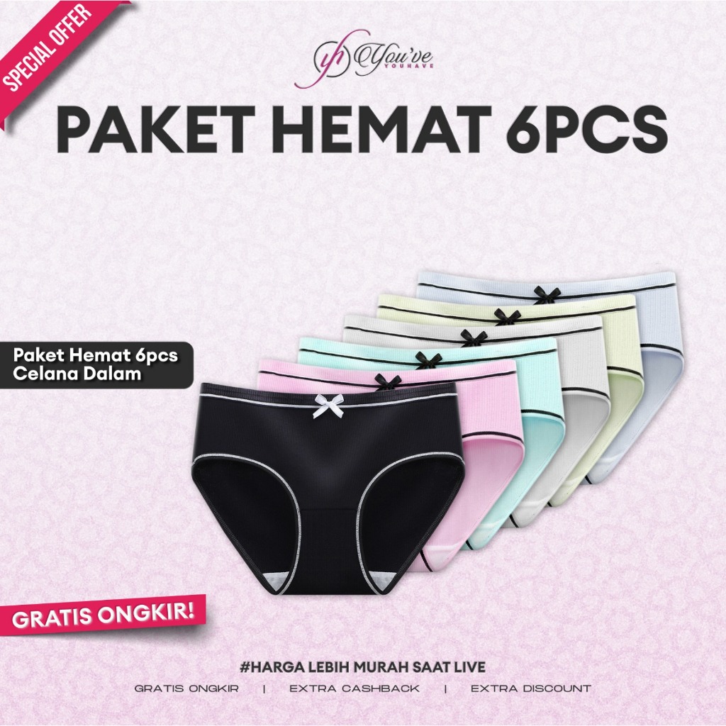 Jual YOUHAVE PAKET 6 PCS CD CELANA DALAM WANITA PAKAIAN DALAM WANITA LANA 88121 | Shopee Indonesia