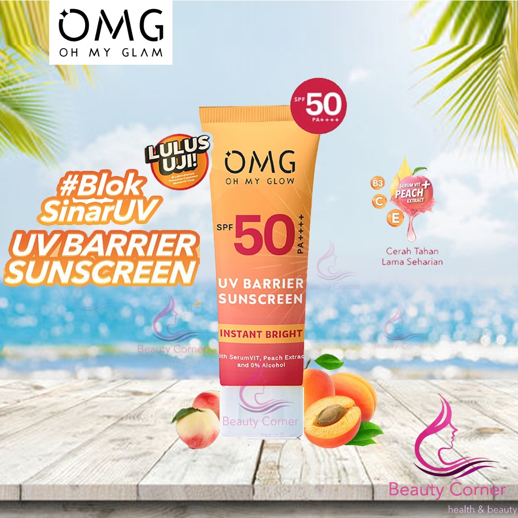 Jual OMG Oh My Glow UV Barrier Sunscreen SPF 50 PA++++ - 25ml | Shopee ...