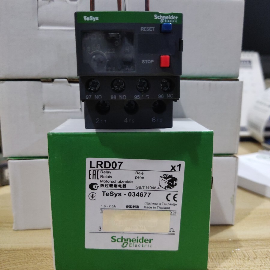 Jual Thermal Overload Relay TOR Schneider Elektrik LRD07 1.6A-2.5A LRD ...