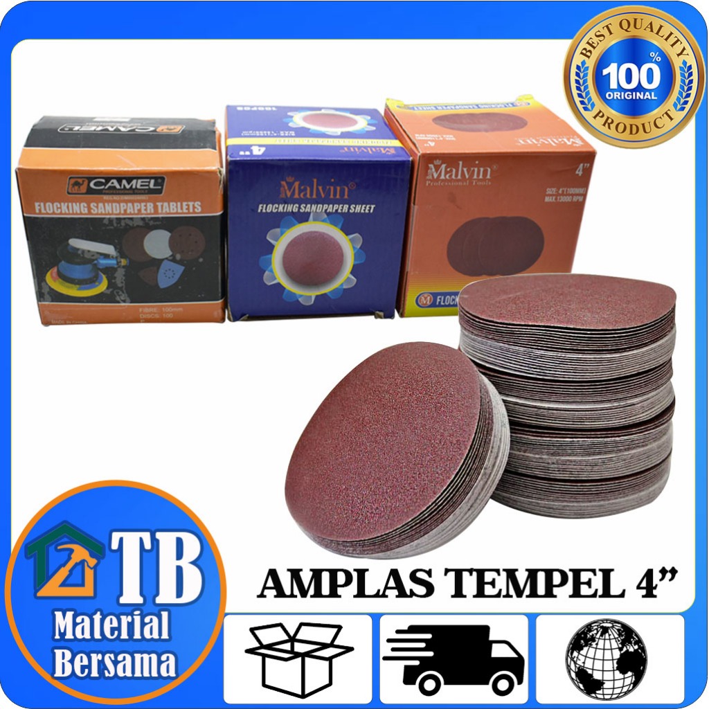 Jual Malvin Amplas Tempel 4 inch / Amplas Bulat / Amplas Bulat Halus ...