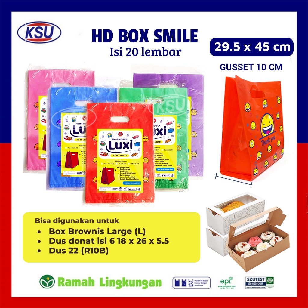Jual Plastik HD Box Smile 29.5 x 45 isi 20 lembar /kresek box/plastik ...