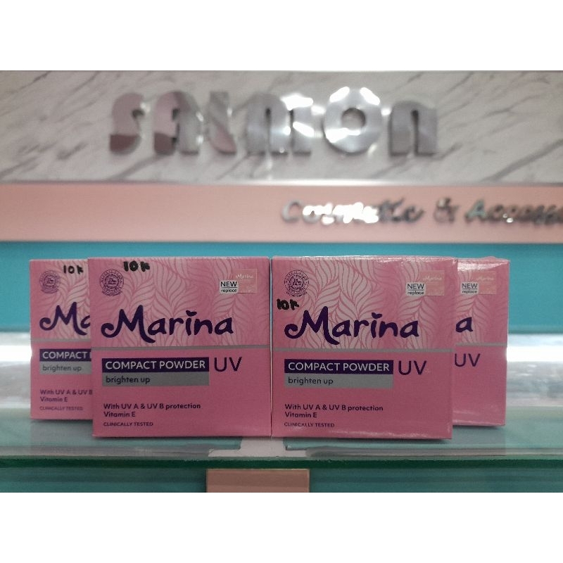 Jual MARINA COMPACT POWDER UV BRIGHTEN UP 12gram | Shopee Indonesia