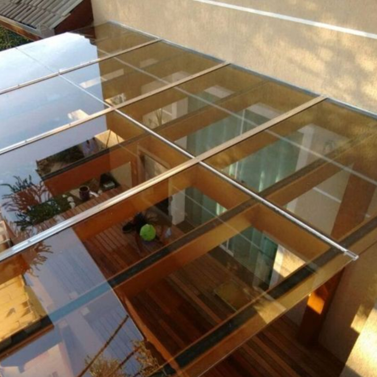 Jual Atap kanopi Carport kaca tempered 10mm minimalis modern Malang ...