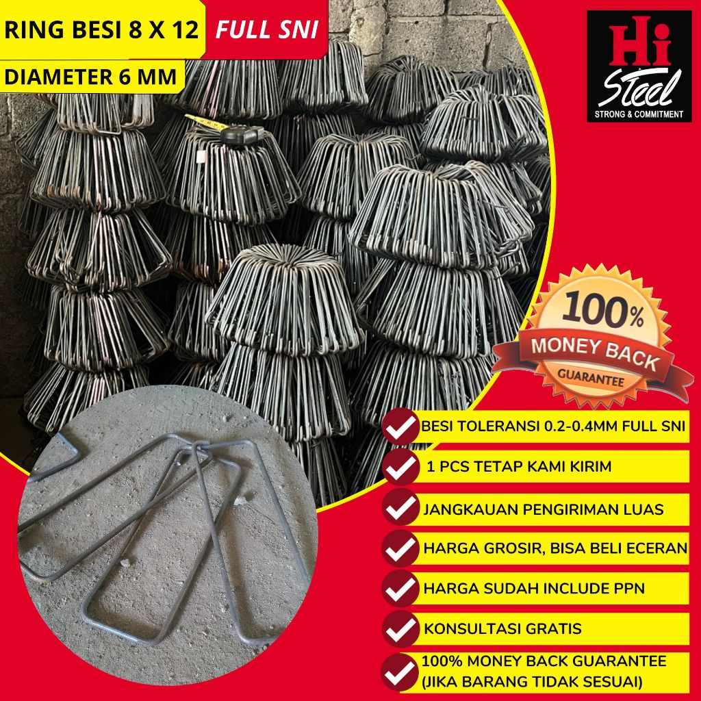 Jual Ring Besi 8 X 12 X 6mm - Isi 10 Pcs | Shopee Indonesia