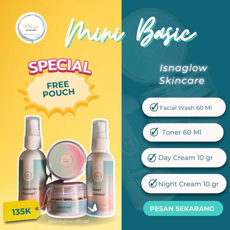 Jual ISNA MINI BASIC New produk | ISNA GLOW SKINCARE MINI BASIC | Shopee Indonesia