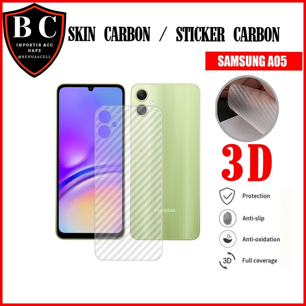 Jual SKIN CARBON SAMSUNG A06 A05 A05S A26 A25 A16 A15 A15 4G 5G A04 - ANTI GORES BELAKANG ...