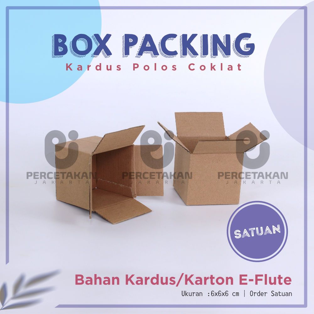 Jual BOX KARDUS Baru 6x6x6 cm DUS PACKING E-FLUTE | Kardus / Karton Box ...