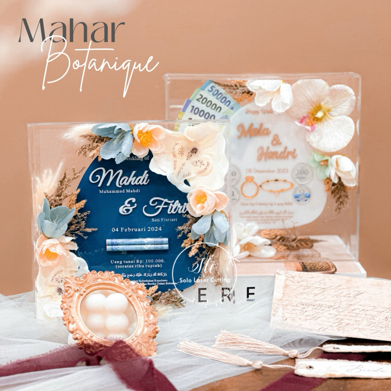 Jual MAHAR BOTANIQUE 25x25 MAHAR UNIK MAHAR PERNIKAHAN WEDDING HANDOVER ...