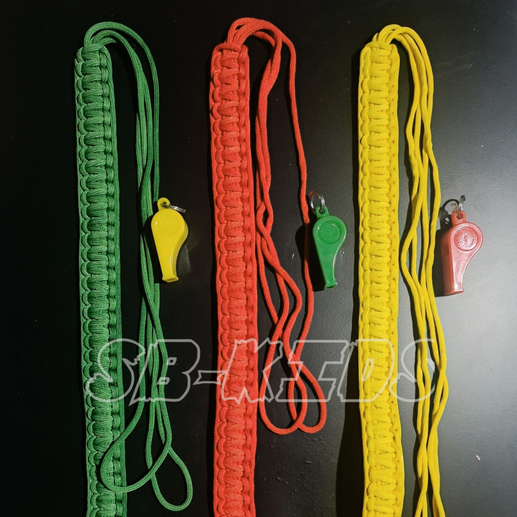 Jual tali kur peluit jumbo sedang pramuka warna hijau kuning merah ...