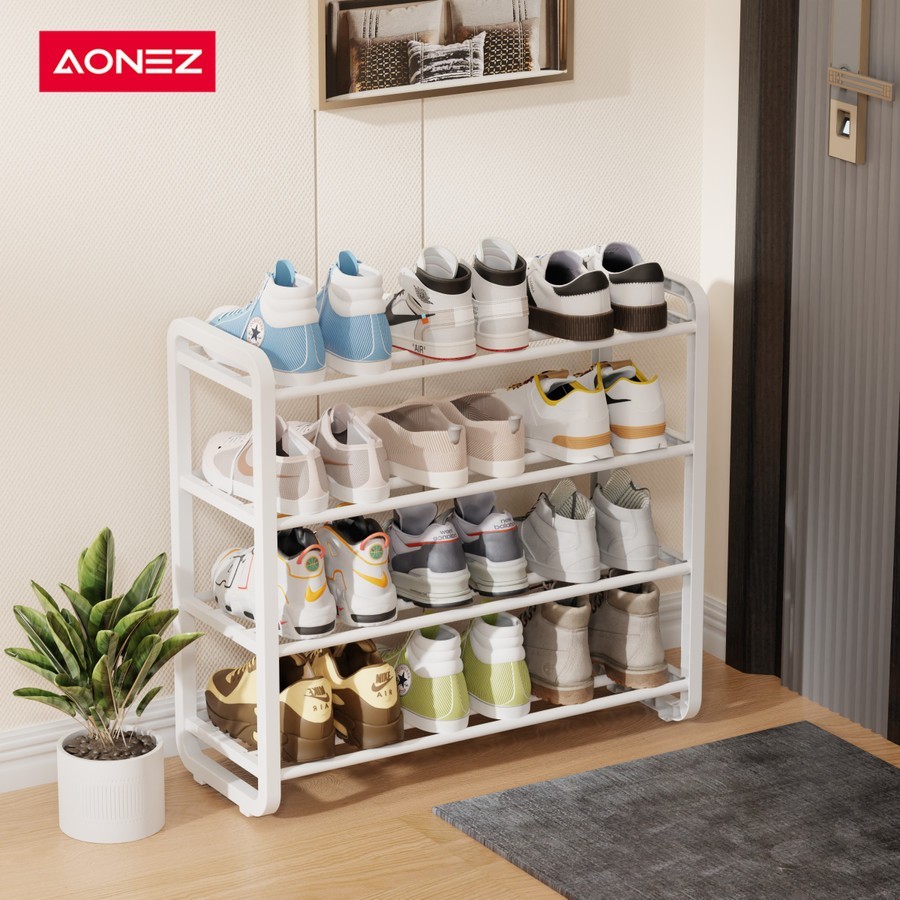 Jual Aonez 4 Layers Shoe Rack / Rak Sepatu Besi Minimalis 4 Susun 60cm ...