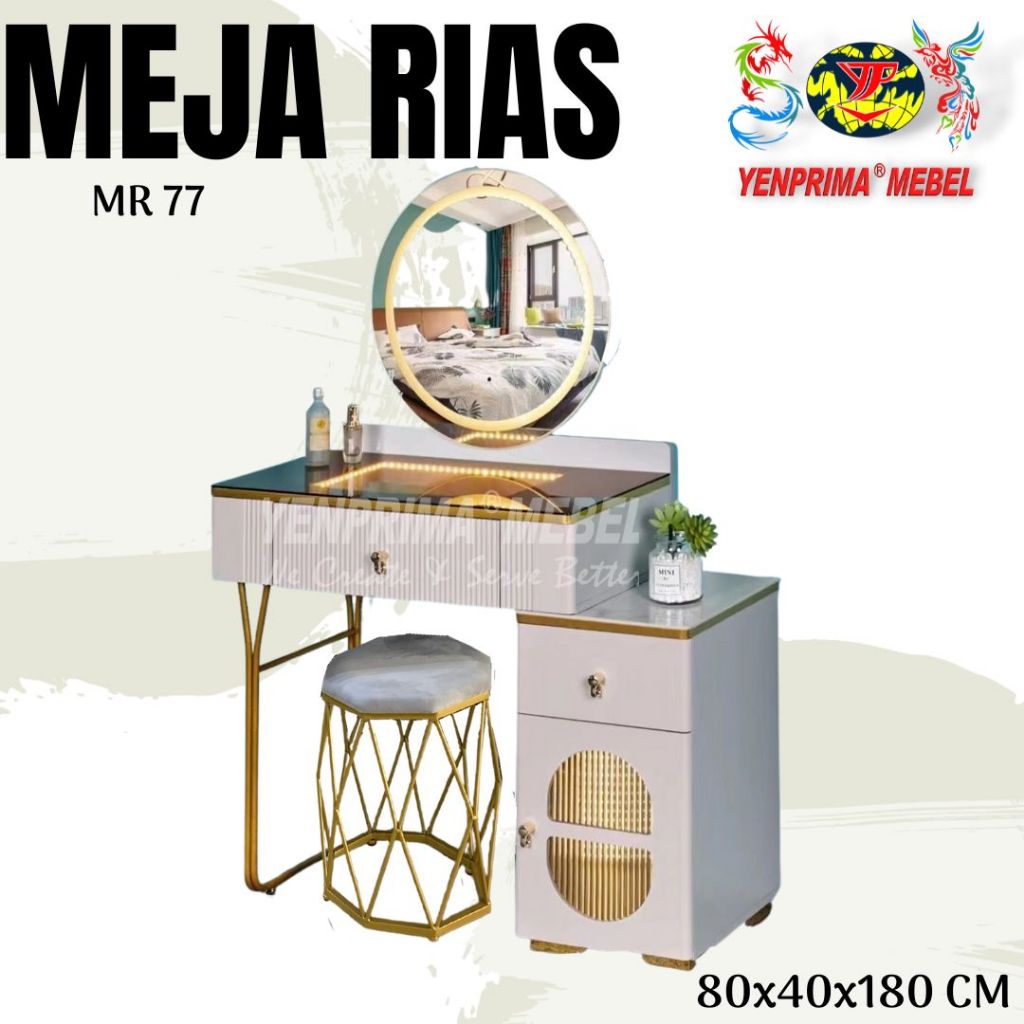 Jual MEJA RIAS 77/MEJA RIAS MINIMALIS/MEJA RIAS LAMPU LED | Shopee Indonesia