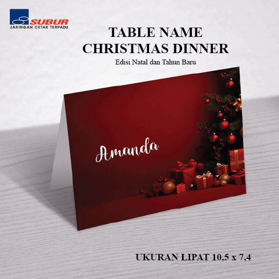 Jual Min. 8 pcs - Standing Name Christmas Name Tentcard TableName ...