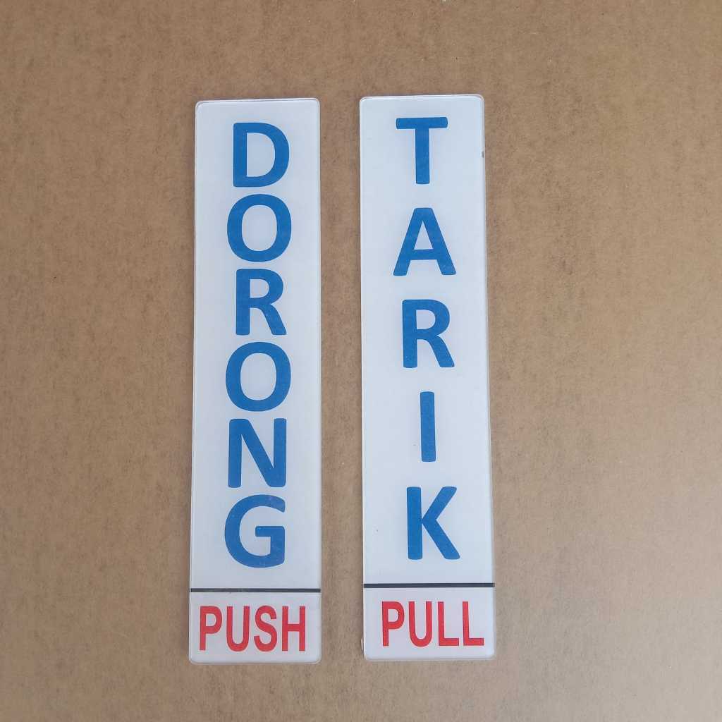Jual Sign label Acrylic TARIK (PULL) DORONG (PUSH) | Shopee Indonesia
