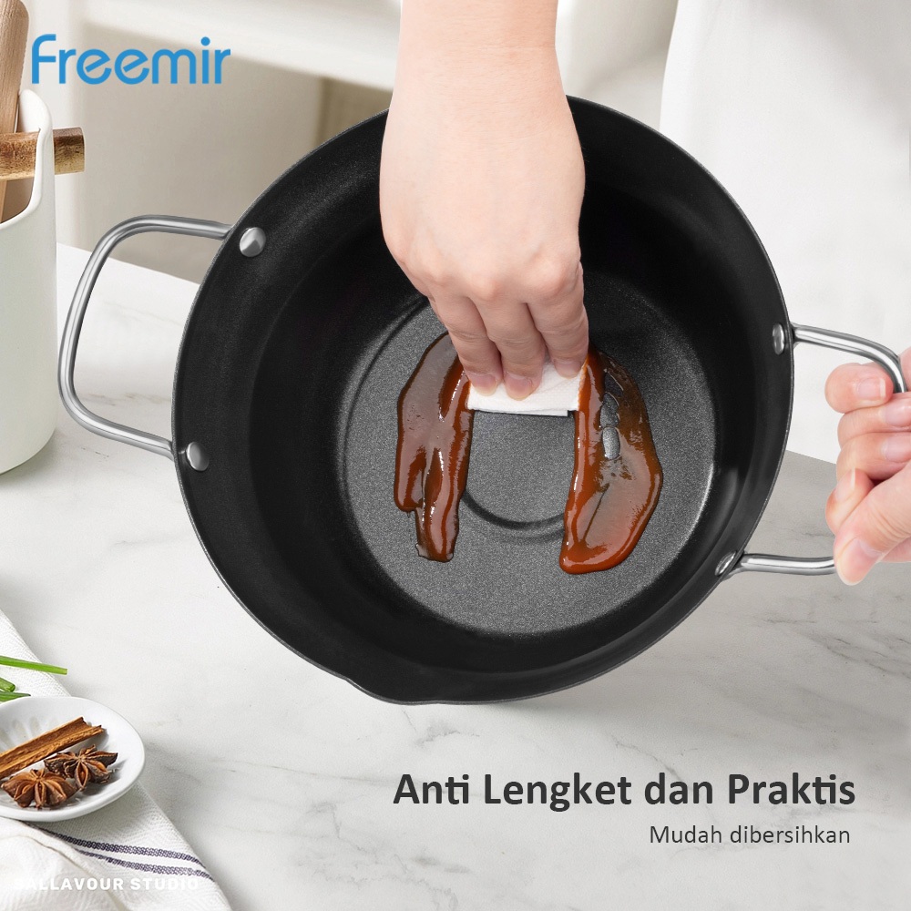 Jual [SPECIAL] freemir Wajan Penggorengan 3in1 13/16/20/24 Cm Deep ...