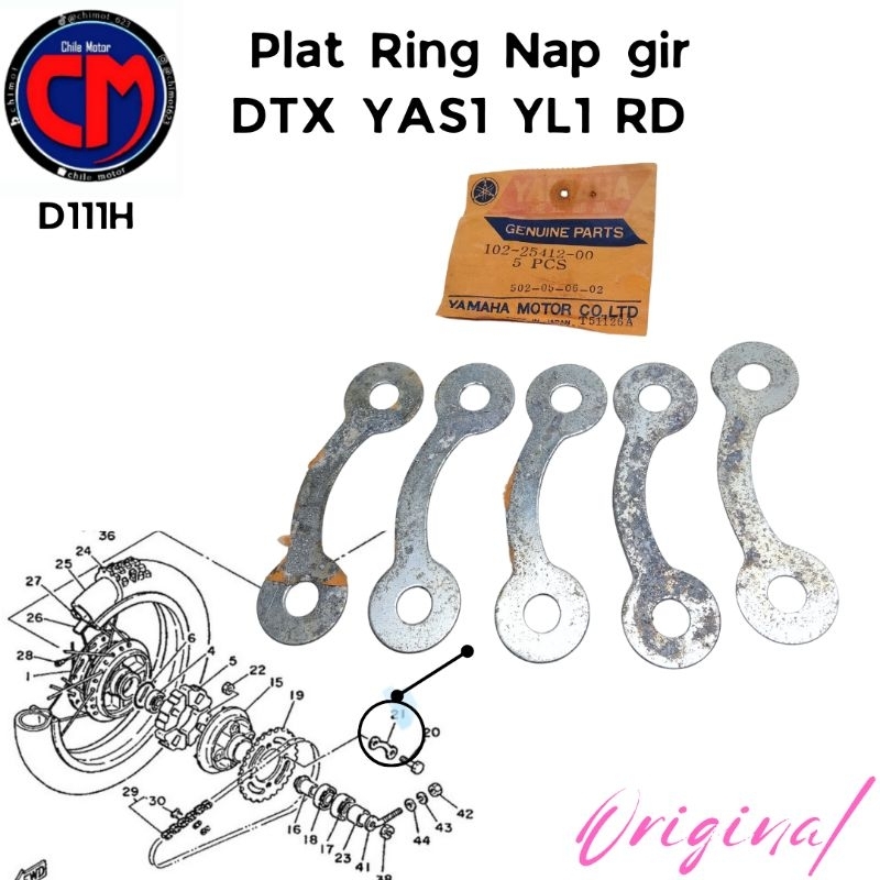 Jual Plat Ring Dudukan Nap Gir Belakang Yamaha Dtx Rx100 L2 S Yas1 Yl1 Yl3 Rd Made In Japan T