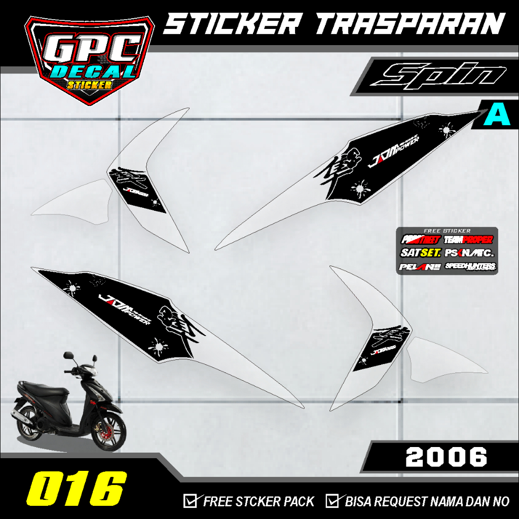 Jual STICKER STRIPING SUZUKI SPIN 125 2006 TRANSPARAN UV DESAIN JDM ...