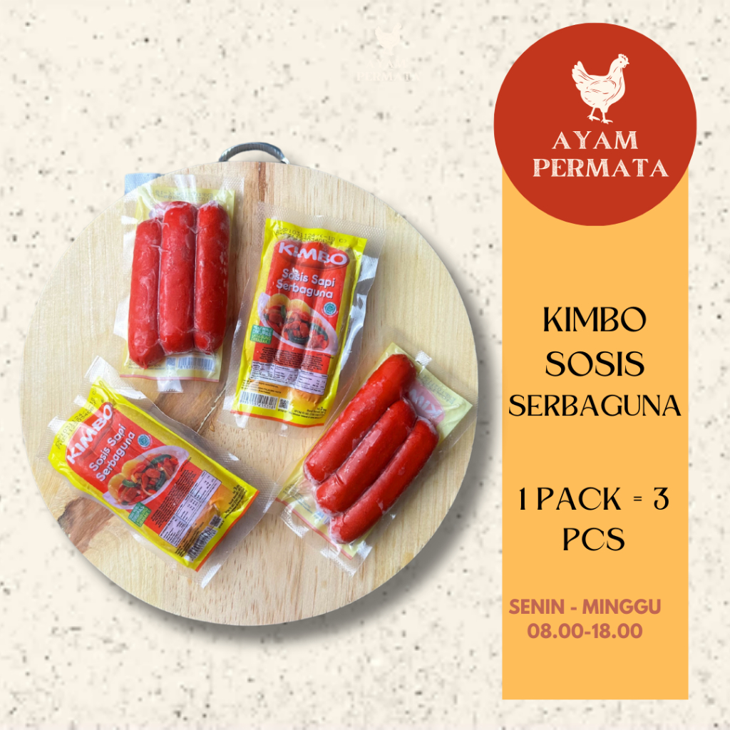 Jual Sosis Sapi Serbaguna Merah KIMBO cocok Goreng Tumis Bakar Masak ...
