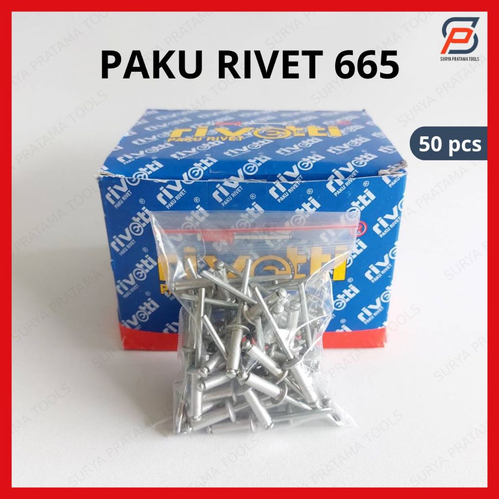 Jual Paku Rivet 665 Isi 50 Pcs Ukuran 4,8mm x 16mm | Shopee Indonesia