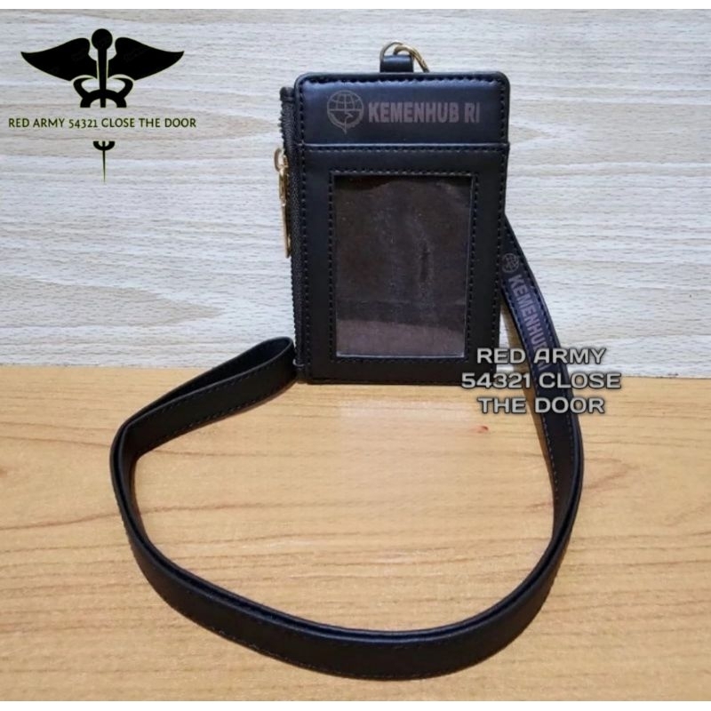 Jual ID Card Holder Tali Lanyard Name Tag Model Resleting Logo KEMENHUB ...