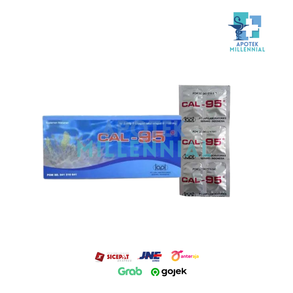 Jual CAL-95 1 BOX 30 TAB Vitamin tulang -sulpemen kalsium-sendi tulang ...
