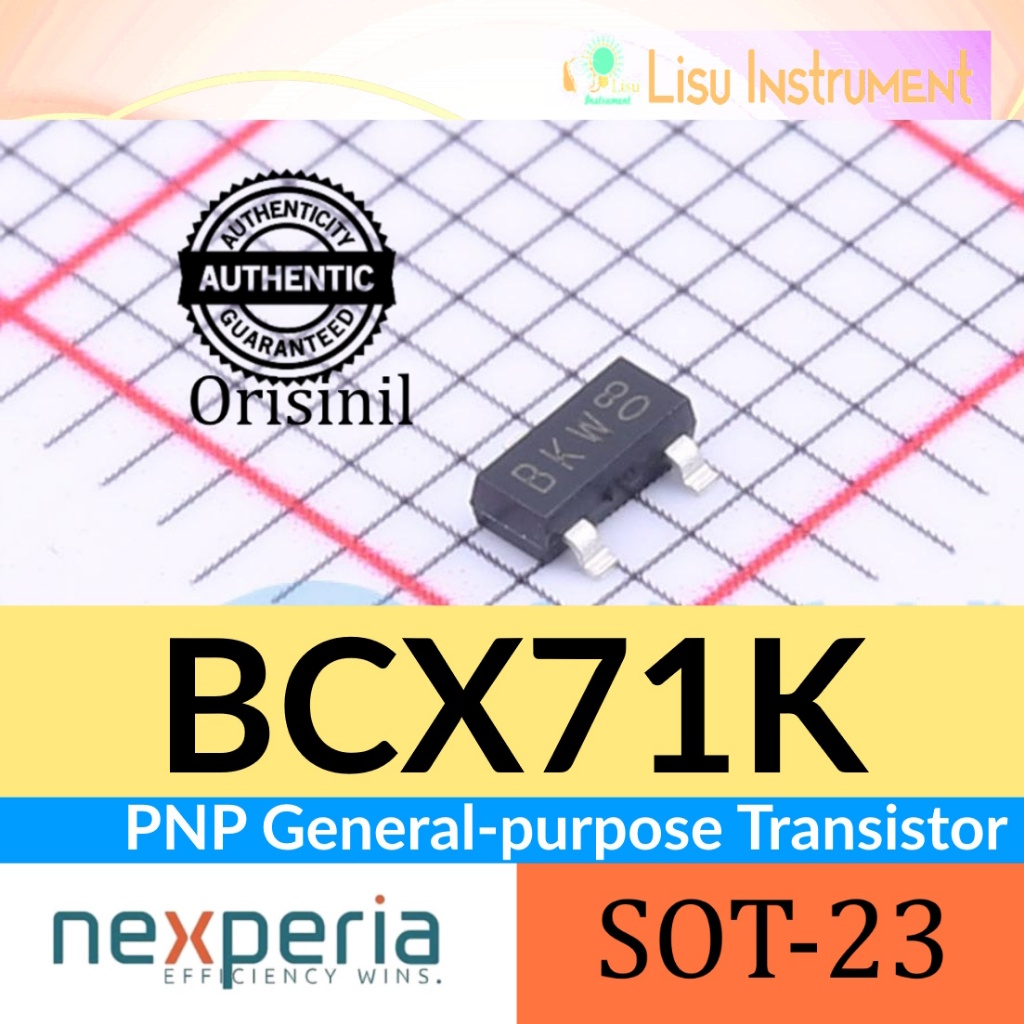Jual BCX71K 45V 100mA PNP General-purpose Transistor BK SOT-23 Nexperia ORIGINAL | Shopee Indonesia