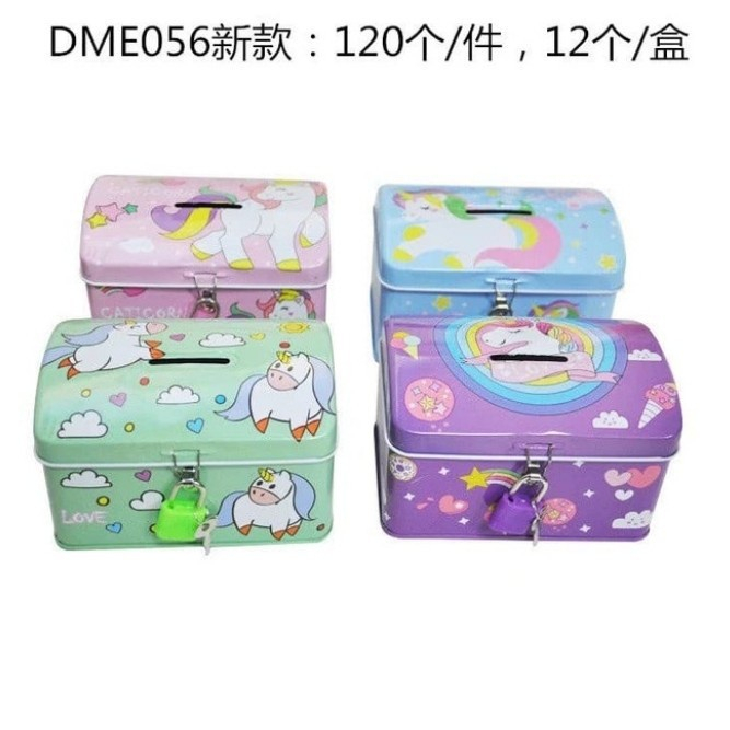 Jual AS Celengan Kaleng Kunci Saving Box Tempat Penyimpanan Uang Motif ...
