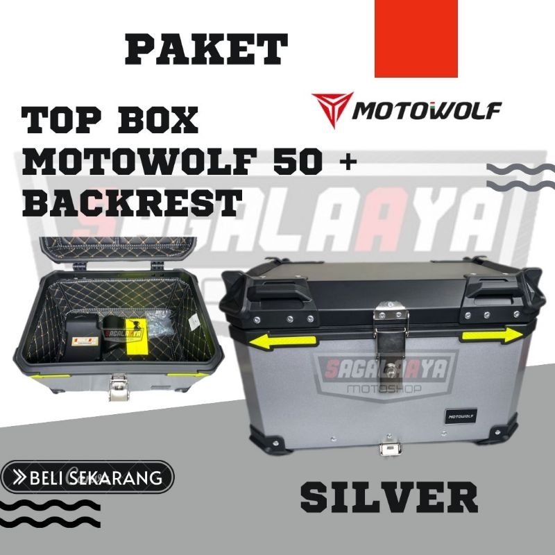 Jual Top Box Motowolf 50L pannier alumunium import ktm bmw versys ...
