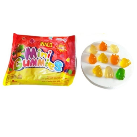 Jual PERMEN INACO MINI GUMMIES 15 GRAM MAKANAN RINGAN CANDY JELLY ANEKA ...