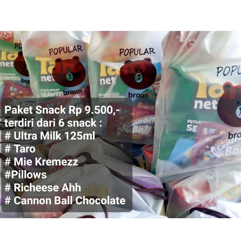 Jual Paket Snack Ulang Tahun / Paket Snack Rp 9.500,- / Pouch Hampers ...