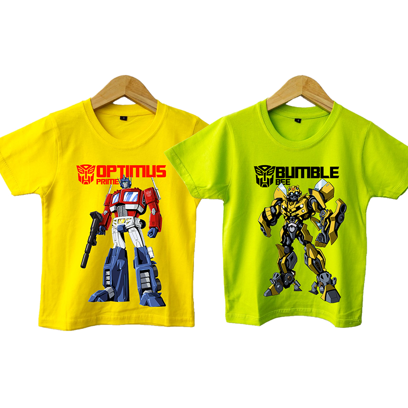 Jual Kaos Anak Transformer Optimus Prime Bumblebee KUNING HIJAU ...