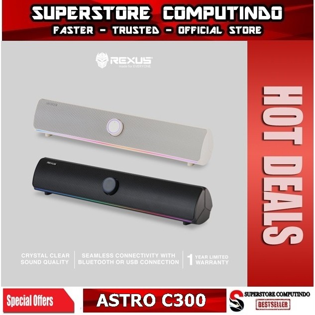 Jual Rexus Astro C300 RGB Soundbar Speaker USB Bluetooth | Shopee Indonesia