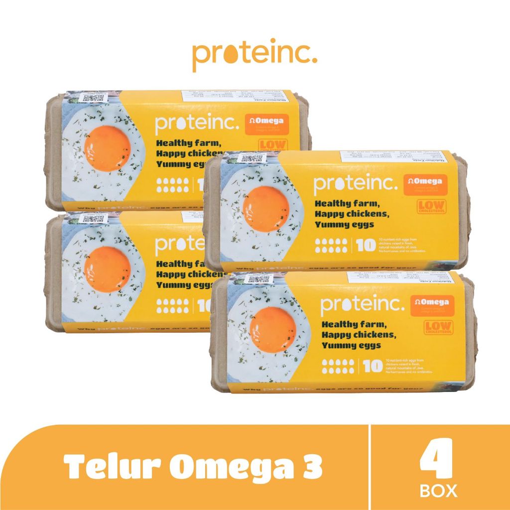 Jual Proteinc. Fresh Eggs Omega 3 Telur Ayam Negeri 10 ' S (4 Pack ...