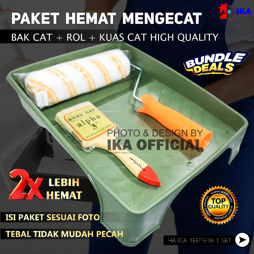 Jual Paket Alat Pertukangan Untuk Cat Tembok Murah = Kuas roll Jumbo ...