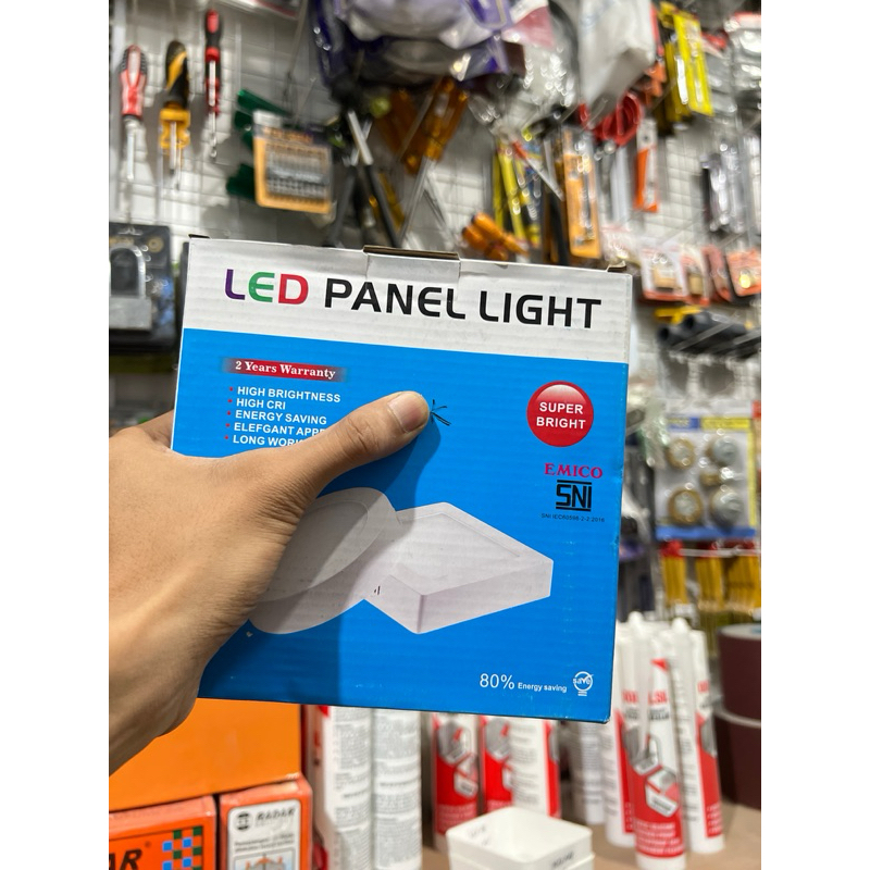 Jual LED Panel Light Downlight 12 Watt Kotak | Shopee Indonesia