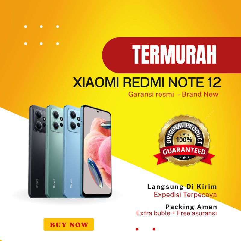 Jual Xiaomi Redmi Note 12 4GB/128GB 8GB/256GB Garansi Resmi | Shopee Indonesia