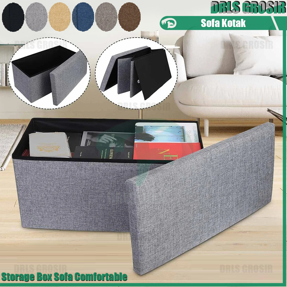 Jual Sofa Kotak Penyimpanan Barang Cotton Storage Box Elastic Velvet ...