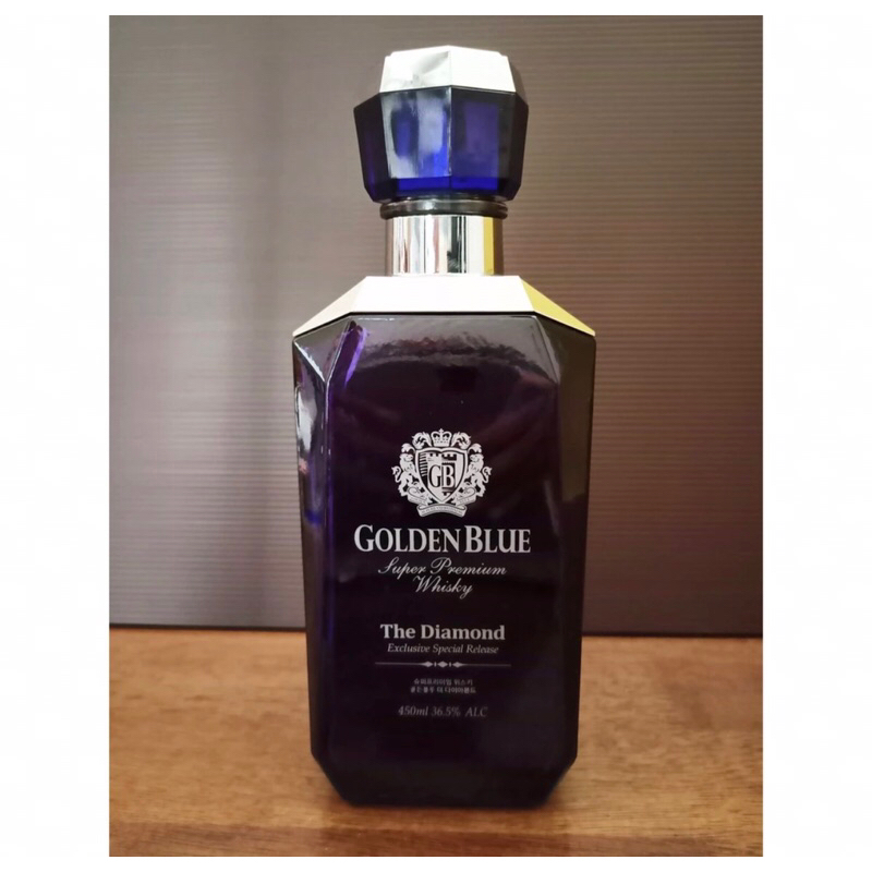 Jual botol bekas miras golden blue / botol pajangan / botol koleksi ...